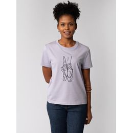 wat? Apparel T-Shirt Ballett Spitze in Lavender | Gr.: 42