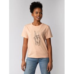 wat? Apparel T-Shirt Ballett Spitze in Fraiche Peche | Gr.: 34