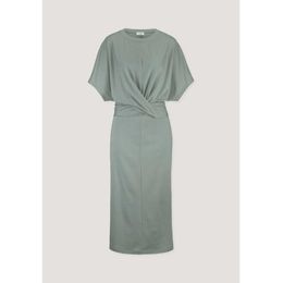 hessnatur Jersey Kleid Midi in mattgr&uuml;n | Gr.: 34