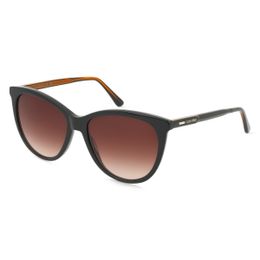 Calvin Klein CK25508SN | Damen-Sonnenbrille | Fassung: Vollrand, Butterfly, Acetat, Schwarz | Glasfarbe: Braun Verlaufend