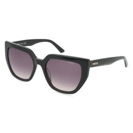 Mexx Eyes 6566 | Damen-Sonnenbrille | Fassung: Vollrand, Cat Eye, Kunststoff, Schwarz | Glasfarbe: Grau