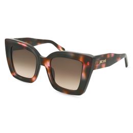Roberto Cavalli Just Cavalli SJC142 | Damen-Sonnenbrille | Fassung: Vollrand, Quadratisch, Kunststoff, Braun Havanna | Glasfarbe: Braun Verlaufend