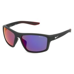 Nike NKIU4877XNN BRAZEN FURY E NN | Herren-Sonnenbrille | Fassung: Vollrand, Eckig, Kunststoff, Schwarz Matt | Glasfarbe: Violett Verlaufend