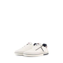 Tom Tailor Herren Sneaker aus strukturiertem Lederimitat, wei&szlig;, Uni, Gr. 45