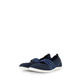 Tom Tailor Damen Flache Slipper mit Riemen, blau, Uni, Gr. 39