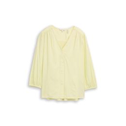 Tom Tailor Damen Bluse aus Viskose, gelb, Uni, Gr. 40