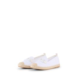 Tom Tailor Damen Flache Espadrilles mit Kontrastn&auml;hten, wei&szlig;, Uni, Gr. 38