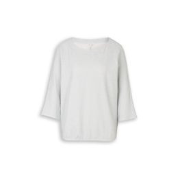 Tom Tailor Damen Langarmshirt mit Fledermaus&auml;rmeln, blau, Meliert, Gr. S