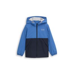 Tom Tailor Jungen Windbreaker mit Reflektoren, blau, Uni, Gr. 104/110