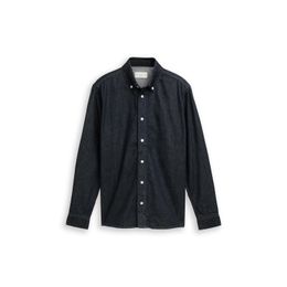 Tom Tailor Herren Regular Fit Jeanshemd, blau, Uni, Gr. M