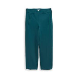 Tom Tailor Damen TTMIA STRAIGHT Cropped Hose, gr&uuml;n, Uni, Gr. 44/28