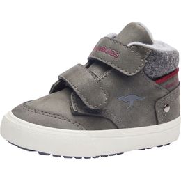 Sneaker Kangaroos "KaVu Primo V", M&auml;dchen, Gr. 22, grau (anthrazit, grau), Synthetik, Textil, Schuhe Sneaker, mit Klettverschluss