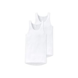 Unterhemd Schiesser "Unterhemd 2er Pack", Herren, Gr. M, N-Gr, wei&szlig;, Obermaterial: 100% Baumwolle CO., Unterhemden Unterhemd