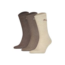 Kurzsocken Puma "Socken 3er Pack", Herren, Gr. 35-38, braun (braun, mix), Obermaterial: 74% Baumwolle CO. 21% Polyester PES. 3% Polyamid PA. 2% Elasthan EL., Socken