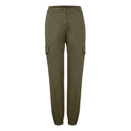Cargohose oxmo "Cargohose OXCoco", Damen, Gr. L, N-Gr, gr&uuml;n (ivy gr&uuml;n), Obermaterial: 98% Baumwolle CO. 2% Elasthan EL., Hosen Cargohose