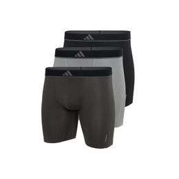 Boxershorts adidas originals "Boxershort Boxer Briefs Active Micro Flex Eco 3P 3er Pack", Herren, Gr. L, bunt (schwarz, grau), Obermaterial: 85% Polyester PES. 15% Elasthan EL., Unterhosen