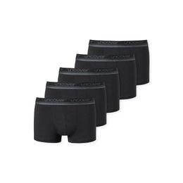 Boxershorts uncover by Schiesser "Boxershort 5PACK Shorts 5er Pack", Herren, Gr. L, schwarz, Obermaterial: 95% Baumwolle CO. 5% Elasthan EL., Unterhosen