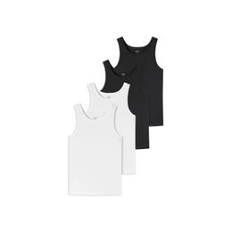 Unterhemd uncover by Schiesser "Unterhemd 4er Pack", Herren, Gr. XL, N-Gr, schwarz (schwarz, wei&szlig;), Obermaterial: 95% Baumwolle CO. 5% Elasthan EL., Unterhemden Unterhemd