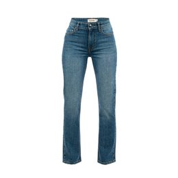 Straight-Jeans SURI FREY "Straight Leg Jeans SFY Freyday", Damen, Gr. L, EURO, blau (blau 500), Obermaterial: 99% Baumwolle CO. 1% Elasthan EL., Jeans Straight-Jeans