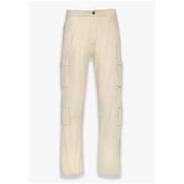 Cargohose DROPSIZE "Dropsize Herren Dropsize Double Pocket Cargo Pant", Herren, Gr. W33 L33, L&auml;nge 33, beige, 100% Baumwolle, unifarben, normal, Hosen Cargohose