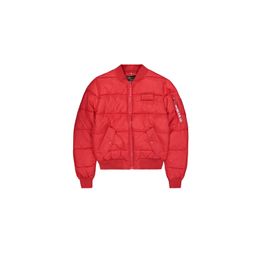 Bomberjacke Alpha Industries "MA-1 Puffer Bomber", Damen, Gr. XXL, rot (mars rot), Obermaterial: 100% Polyester; Futter: 100% Polyester; F&uuml;llung: 100% Polyester, Jacken Bomberjacke