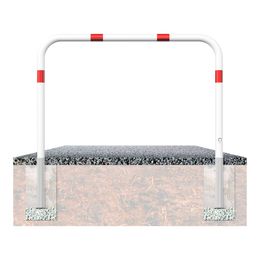Schake Abweiseb&uuml;gel &Oslash; 60mm, Breite 1000 mm, H&ouml;he &Uuml;berflur 1000 mm, ohne Querholm, herausnehmbar + Dreikantverschlu&szlig; incl. Bodenh&uuml;lsen, beschichtett (465_10FB)