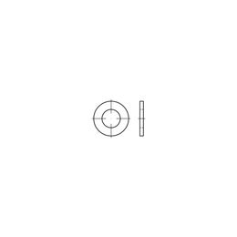 ISO 7089 Scheibe Stahl 8mm (8,4x16x1,6) galvanisch verzinkt DiSP ohne Fase Form A ; Industrial Quality Supplies (070890800080000)