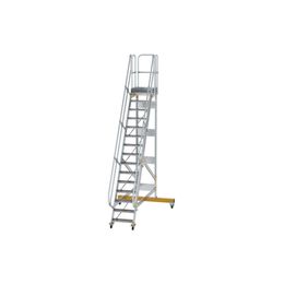 MUNK Aluminium-Plattformtreppe fahrbar 60&deg; 15 Stufen (600715)