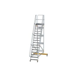MUNK Aluminium-Plattformtreppe fahrbar 60&deg; 16 Stufen (600736)