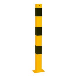 Schake Absperrpfosten Typ 470PBG, ortsfest, 70x70mm, gelb/schwarz)