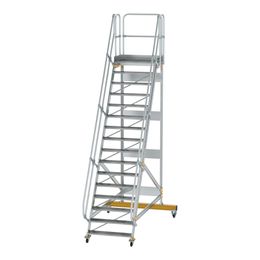 MUNK Aluminium-Plattformtreppe fahrbar 60&deg; 16 Stufen (600756)