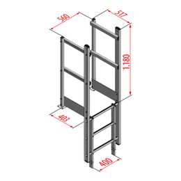 Hymer Ausstieg schmal| mit Handlauf| f&uuml;r Ger&uuml;ste geeignet, 54054 (0054054)