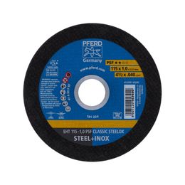 Pferd TOOLS Trennscheibe EHT 115x1,0x22,23 mm gerade Universallinie PSF CLASSIC STEELOX f&uuml;r Stahl/VA (61715150)