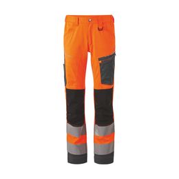 HOLEX Warnschutz-Bundhose, orange / grau, Konfektionsgr&ouml;&szlig;e 48 (091651 48)