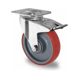 CASCOO Lenkrolle mit Totalfeststeller &oslash; 125 mm Serie N2U6 Kugellager (TPP31W0125N2U6B32)