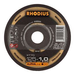 Rhodius ALPHAline XT70 PACK Extrad&uuml;nne Trennscheibe 125 x 1,0 x 22,23 mm (211081)