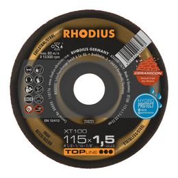 Rhodius TOPline XT100 EXTENDED Extrad&uuml;nne Trennscheibe 115 x 1,5 x 22,23 mm (210221)