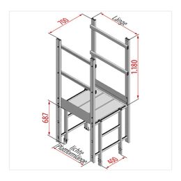 Hymer Ausstieg breit, mit &Uuml;bergang, L&auml;nge 1,18 m (0054058)