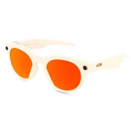 Oakley Meta OW8002 HSTN | Unisex Smarte Brille | Fassung: Rund, Kunststoff, Grau | Glasfarbe: Rot Verlaufend