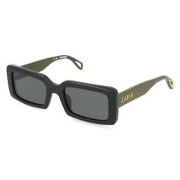 Zadig & Voltaire Zadig & Voltaire SZV462 | Unisex-Sonnenbrille | Fassung: Vollrand, Quadratisch, Kunststoff, Schwarz Gl&auml;nzend | Glasfarbe: Grau