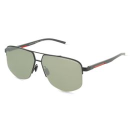 Porsche Design P8943 | Herren-Sonnenbrille | Fassung: Vollrand, Quadratisch, Metall, Schwarz | Glasfarbe: Gr&uuml;n