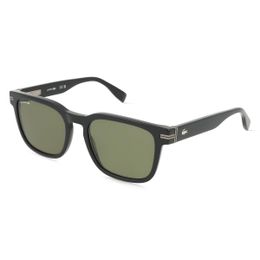 Lacoste L6065SN | Herren-Sonnenbrille | Fassung: Vollrand, Eckig, Acetat, Schwarz | Glasfarbe: Gr&uuml;n