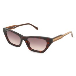 Zadig & Voltaire Zadig & Voltaire SZV454 | Damen-Sonnenbrille | Fassung: Vollrand, Cat Eye, Kunststoff, Havanna Gl&auml;nzend | Glasfarbe: Braun Verlaufend