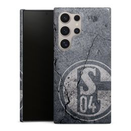 DeinDesign Galaxy S24 Ultra Handy Premium Case Smartphone Handyh&uuml;lle Schutzh&uuml;lle gl&auml;nzend Merchandise Fc Schalke 04 Concrete Premium Case