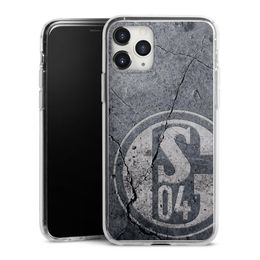 DeinDesign iPhone 11 Pro Max Handy Silikon H&uuml;lle Case transparent Handyh&uuml;lle Merchandise Fc Schalke 04 Concrete Silikon Case