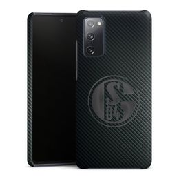 DeinDesign Galaxy S20 FE Handy Premium Case Smartphone Handyh&uuml;lle Schutzh&uuml;lle matt Carbon Metallic Look Fc Schalke 04 Premium Case