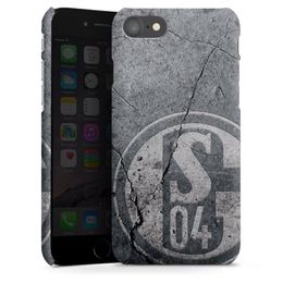 DeinDesign iPhone SE (2020) Handy Premium Case Smartphone Handyh&uuml;lle Schutzh&uuml;lle matt Fc Schalke 04 Concrete Merchandise Premium Case