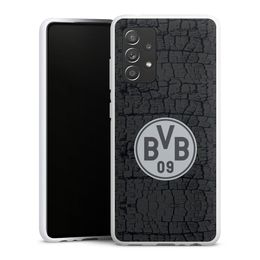 DeinDesign Galaxy A52s 5G Handy Silikon H&uuml;lle Case wei&szlig; Handyh&uuml;lle Borussia Dortmund Jersey Bvb Silikon Case