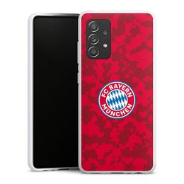 DeinDesign Galaxy A52s 5G Handy Silikon H&uuml;lle Case wei&szlig; Handyh&uuml;lle Camouflage Fcb Fc Bayern M&uuml;nchen Silikon Case