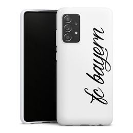 DeinDesign Galaxy A52s 5G Handy Silikon H&uuml;lle Case wei&szlig; Handyh&uuml;lle Fcb Official Licensed Product Fc Bayern M&uuml;nchen Silikon Case